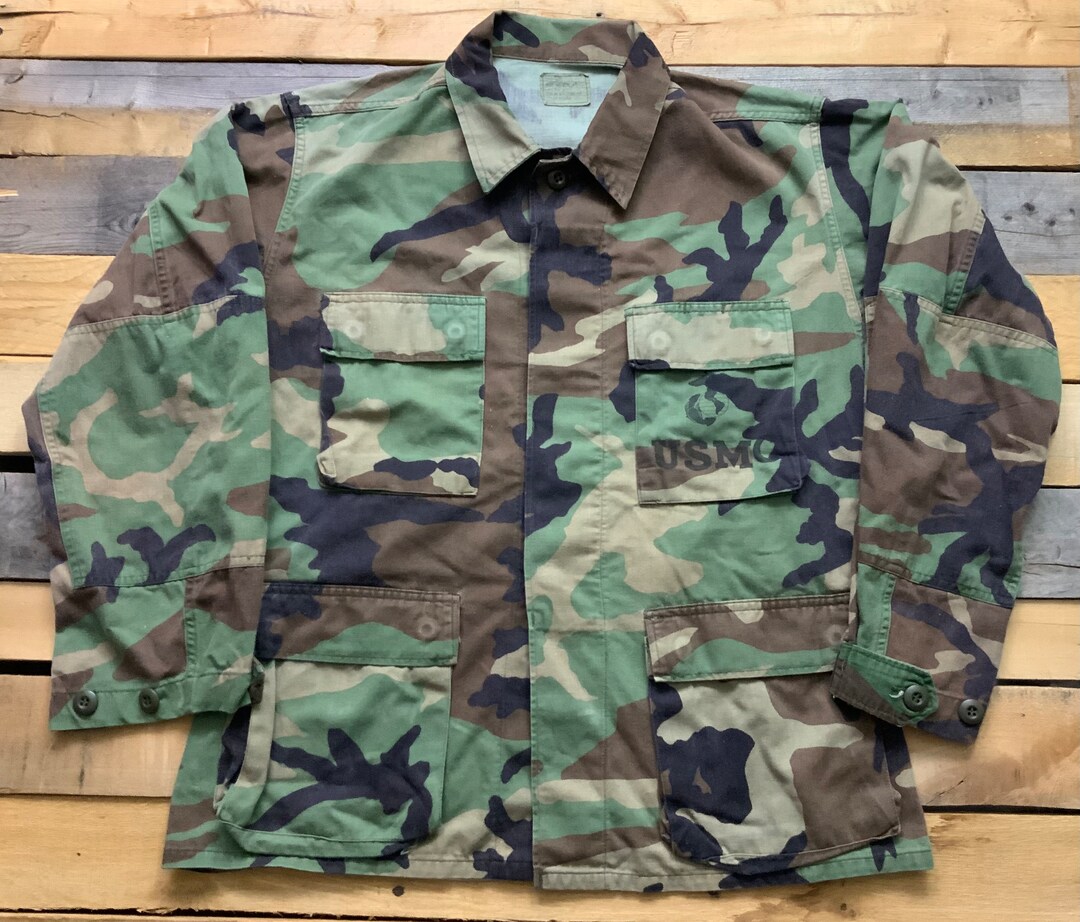 Vintage 80s USMC Marines Camouflage Button Jacket Size Small Short - Etsy