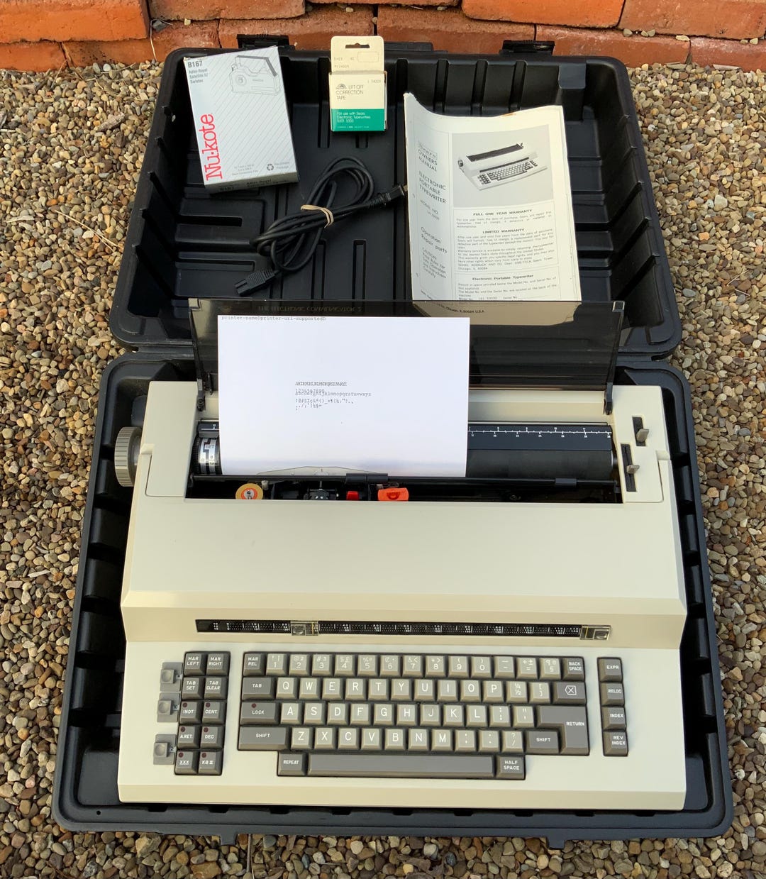 Vintage Sears Electronic Communicator 2 Portable Typewriter Model NO ...