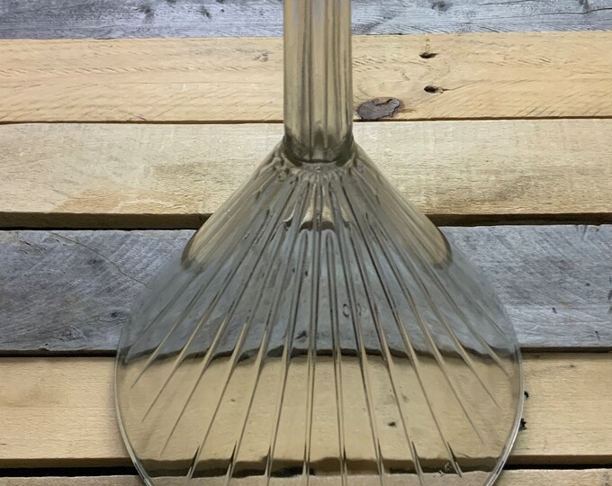 Antique Ribbed Glass Apothecary Lab Funnel W.T.CO 10.5 in Tall 8.5 in ...