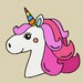 Unicorn Head Design Embroidery Design Fill Design Machine Embroidery ...
