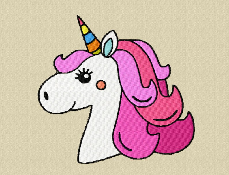 Unicorn Head Design Embroidery Design Fill Design Machine Embroidery ...