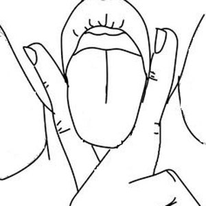 Lips and Tongue Hand Peace Sign Peace Sign Embroidery. Peace Sign ...