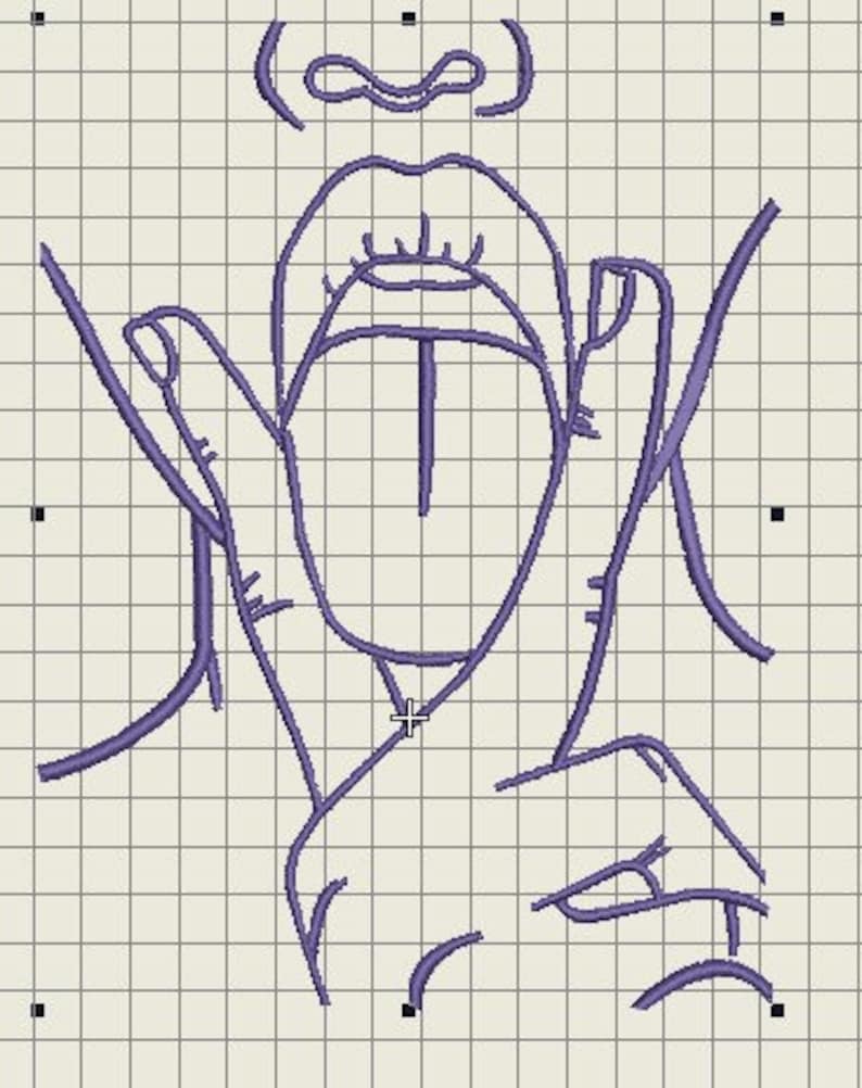 Lips and Tongue Hand Peace Sign Peace Sign Embroidery. Peace Sign ...