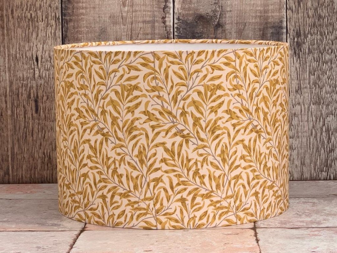 Lampshade, William Morris Willow Bough in Gold. Handmade Ceiling or ...