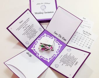 Exploding Wedding Invitation Box Invitations Luxury | Etsy UK