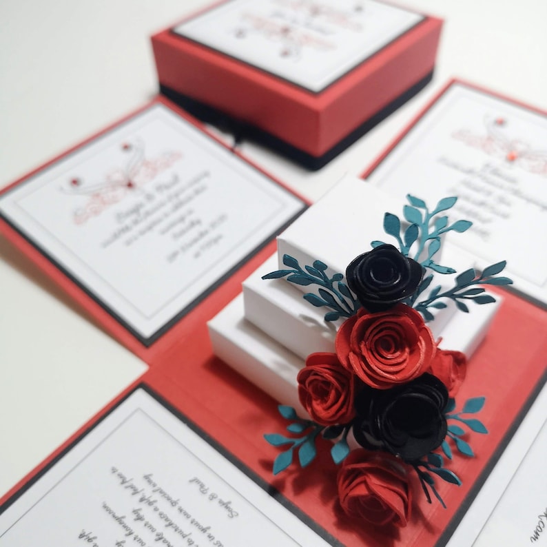 Exploding Wedding Invitation Box Invitations Luxury - Etsy UK
