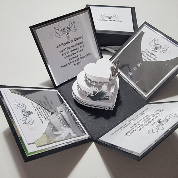 Exploding Box Invitation Beach Custom Exploding Wedding Invitation