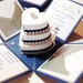 Navy Blue & Silver Exploding Wedding Invitation Boxes - Luxury Invites ...