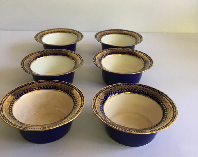 Custard Cups, Cobalt Blue Custard Cup, Glass Ramekins, 6 0z, Jello Cups ...