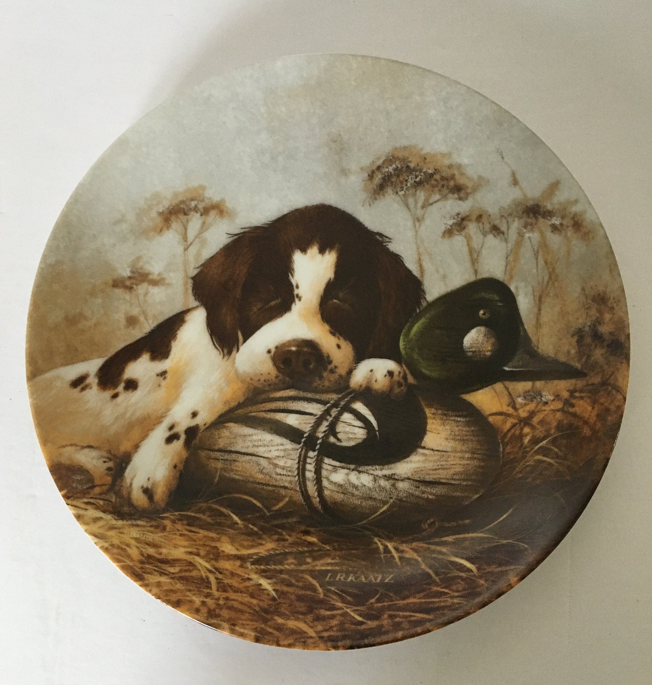 Adorable Vintage Set of 3 Dog Plates Springer Spaniel and - Etsy