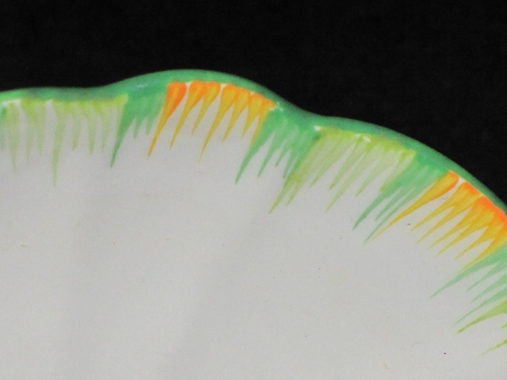 Lovely Vintage Melba England Porcelain Brush Strokes of Green - Etsy