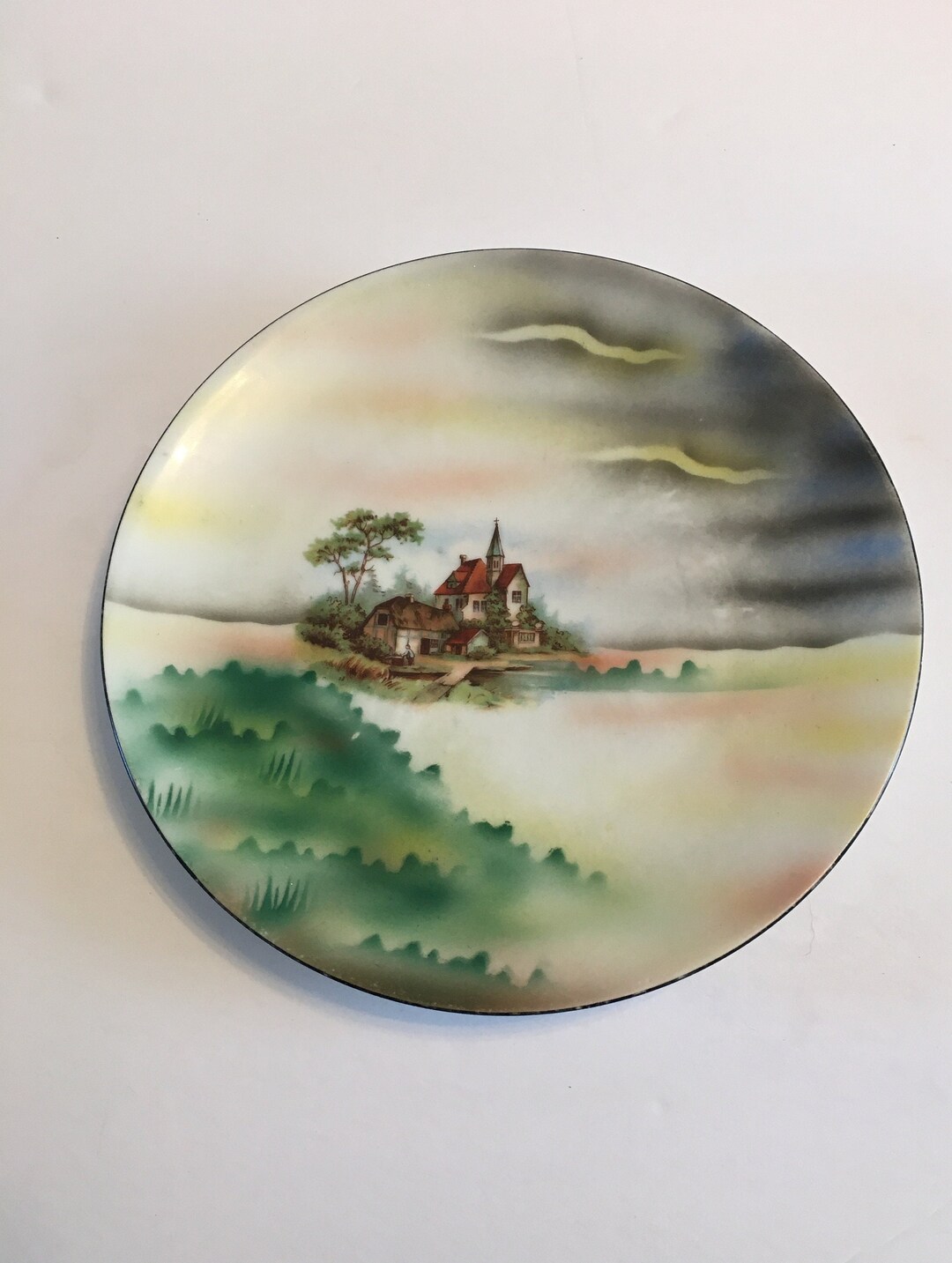 Prov. Saxe E S Germany Country Farm House and Barn Decorative Plate - Etsy