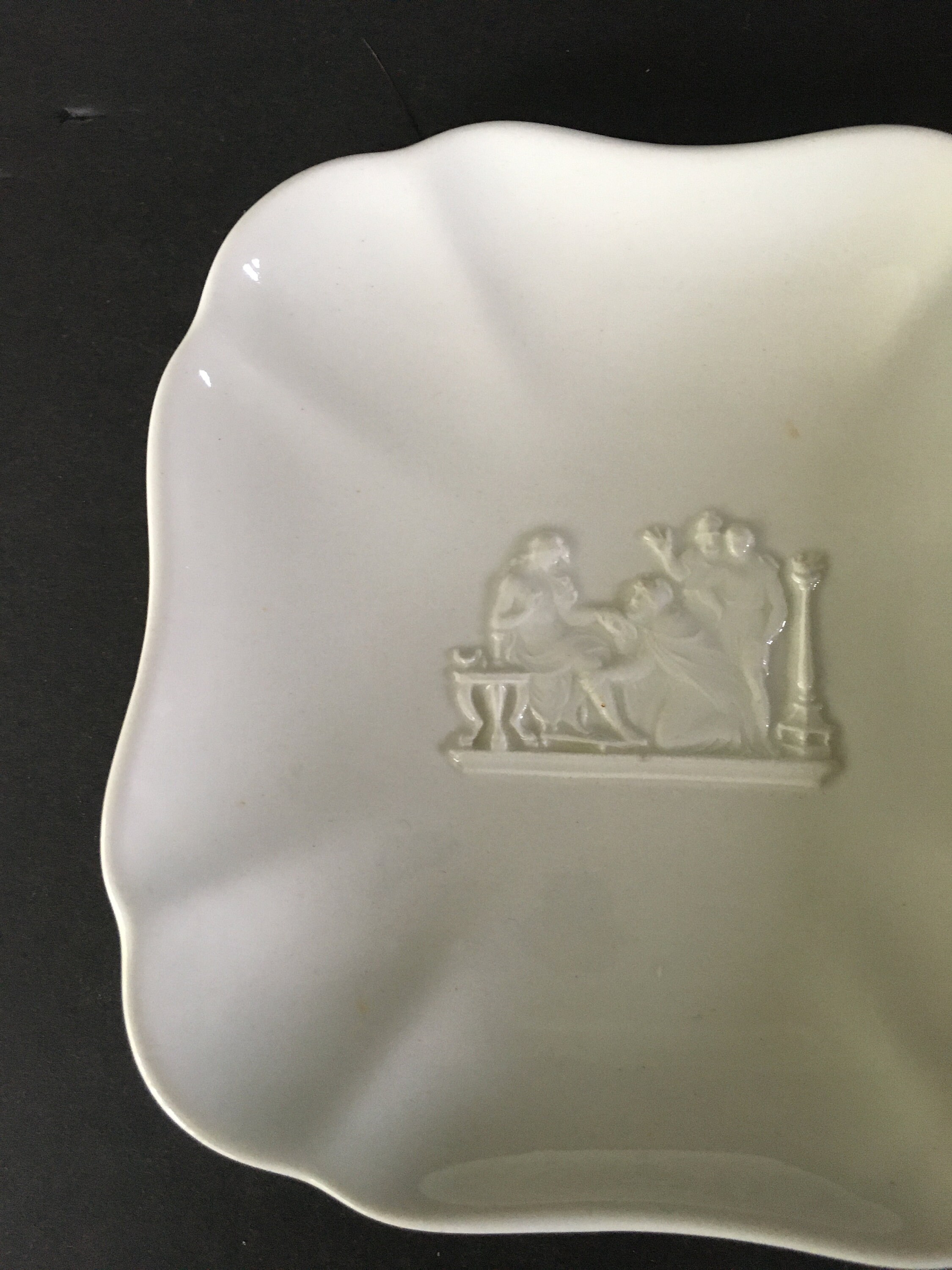 Wedgewood of Etruria & Barlaston Embossed Queensware Small Square Dish ...