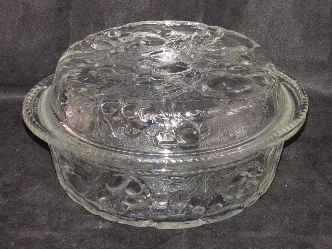 Libby Glass Orchard Fruit Oven-proof Dutch Oven Casserole Dish Pot - Etsy
