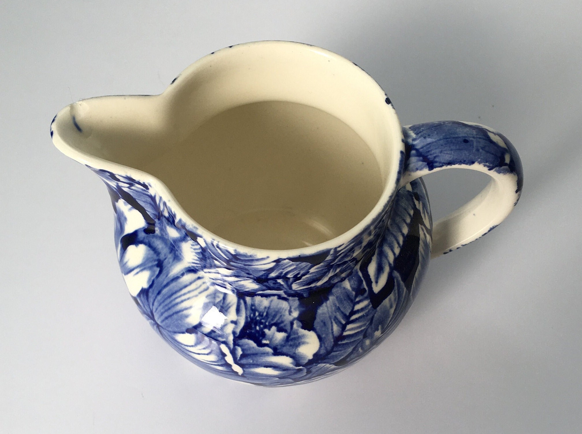 Vintage Myott Blue and White Pitcher Pattern is Bermuda and Shows ...
