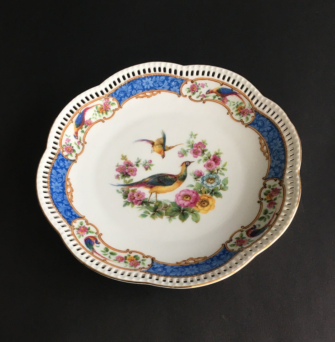 Colourful Vintage Bavarian Schumann Porcelain China With Pheasants ...
