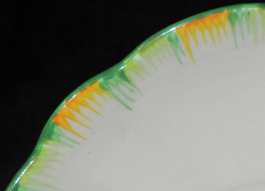 Lovely Vintage Melba England Porcelain Brush Strokes of Green - Etsy