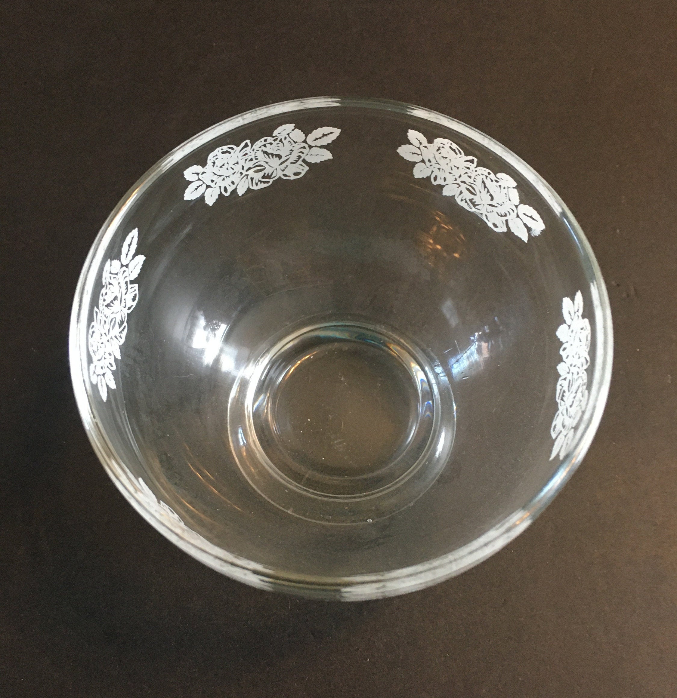 Vintage Set of 7 Dominion Desert Bowls With White Rose Design - Etsy