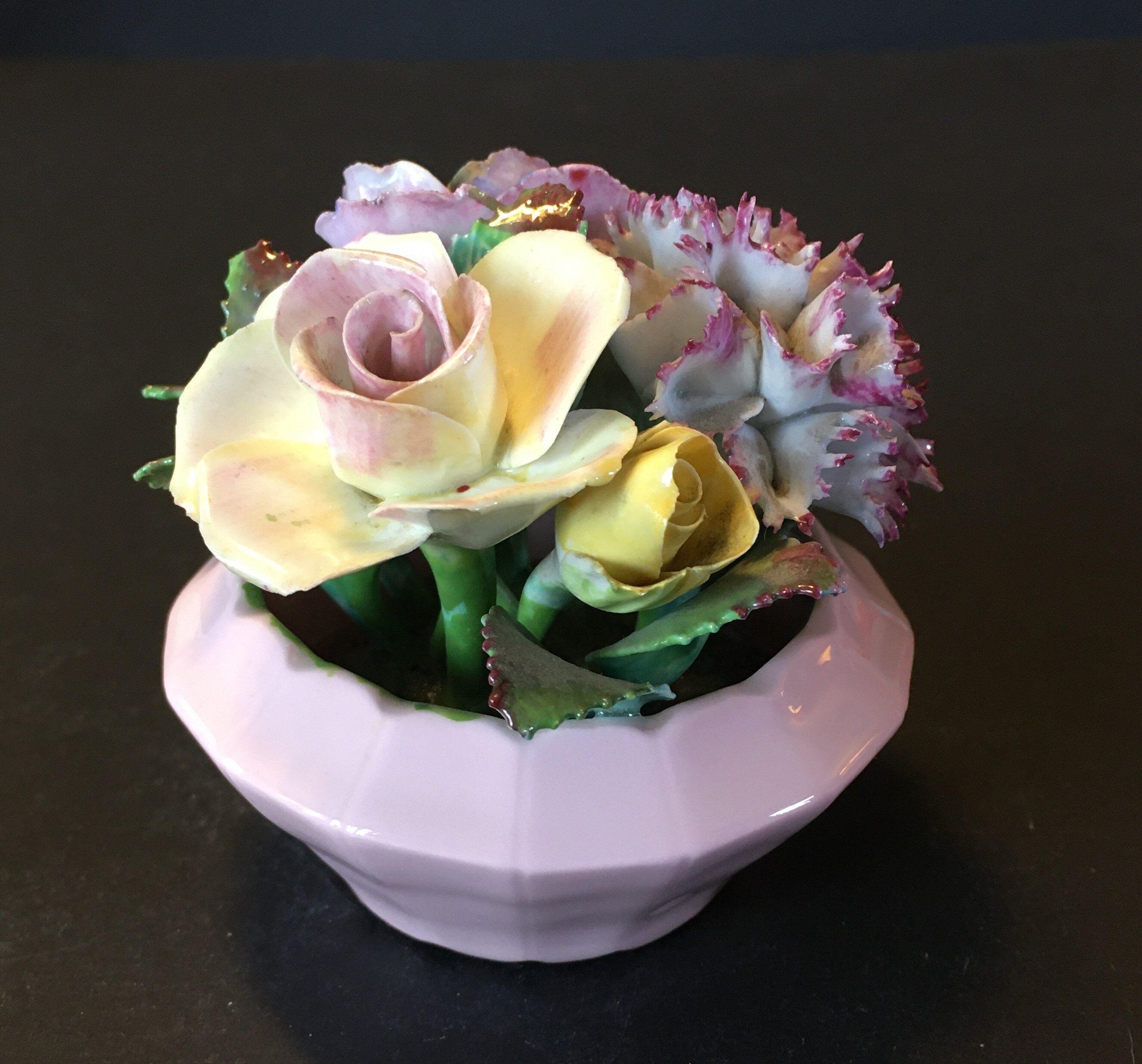 Vintage Royal Stuart Spencer Stevenson Bone China Floral Basket ...