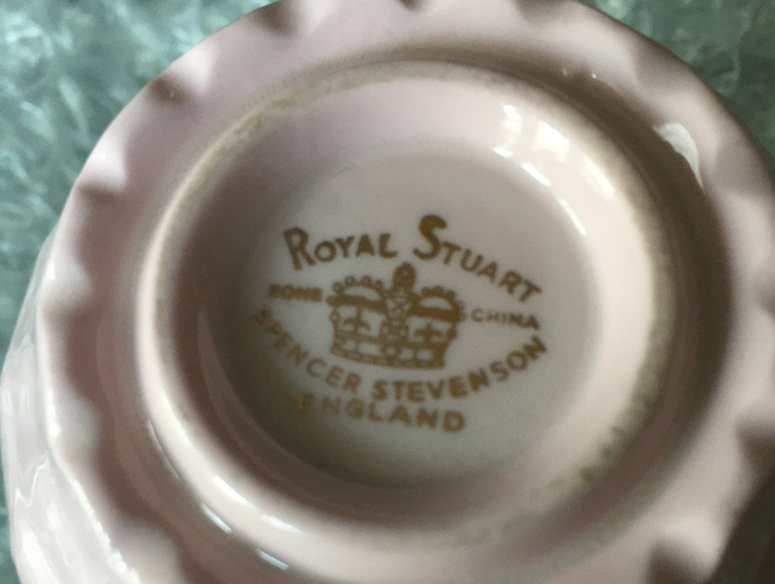 Vintage Royal Stuart Spencer Stevenson Bone China Floral Basket ...