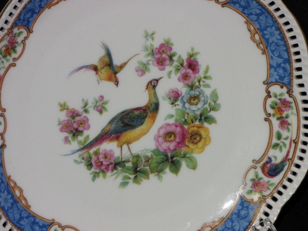 Colourful Vintage Bavarian Schumann Porcelain China With Pheasants ...