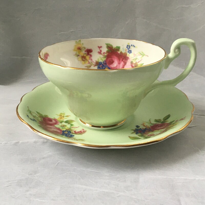 Green Teacup - Etsy