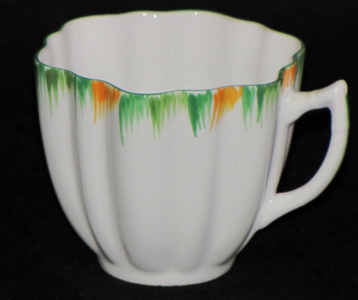 Lovely Vintage Melba England Porcelain Brush Strokes of Green - Etsy