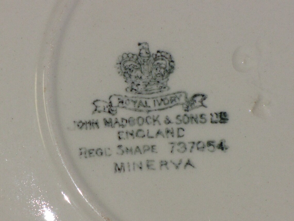 Set of 3 Antique John Maddock & Sons England Floral Minerva - Etsy