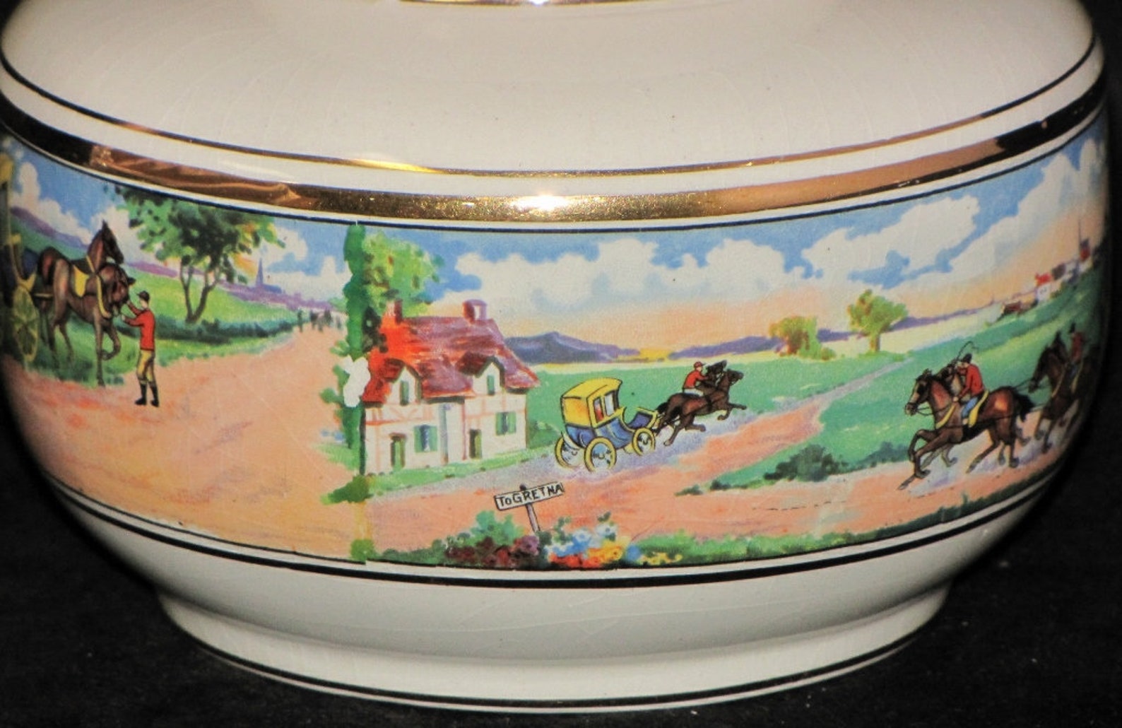 Vintage Falcon Ware England Pottery Country Village Scene Vase - Etsy UK