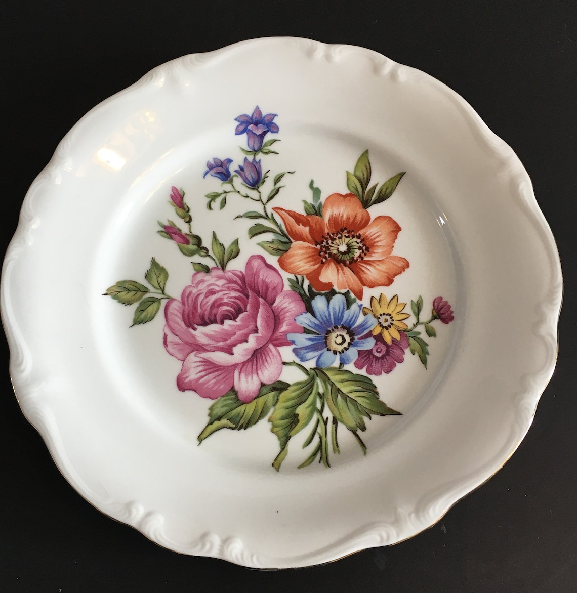 Vintage Bavaria Fine Porcelain Gloria Floral Handwork Bayreuth 10 ...
