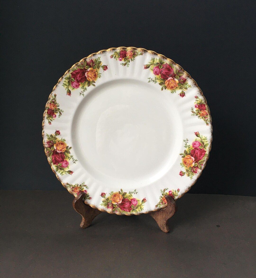 Set of 4 Old Country Roses Dinner Plates by Royal Albert England - Etsy