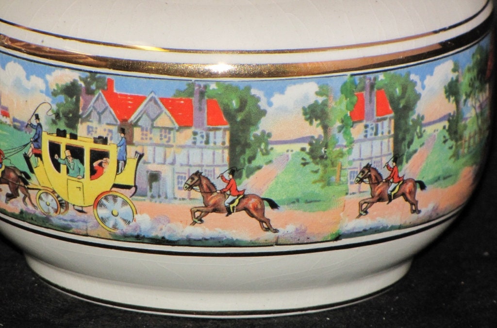 Vintage Falcon Ware England Pottery Country Village Scene Vase - Etsy UK