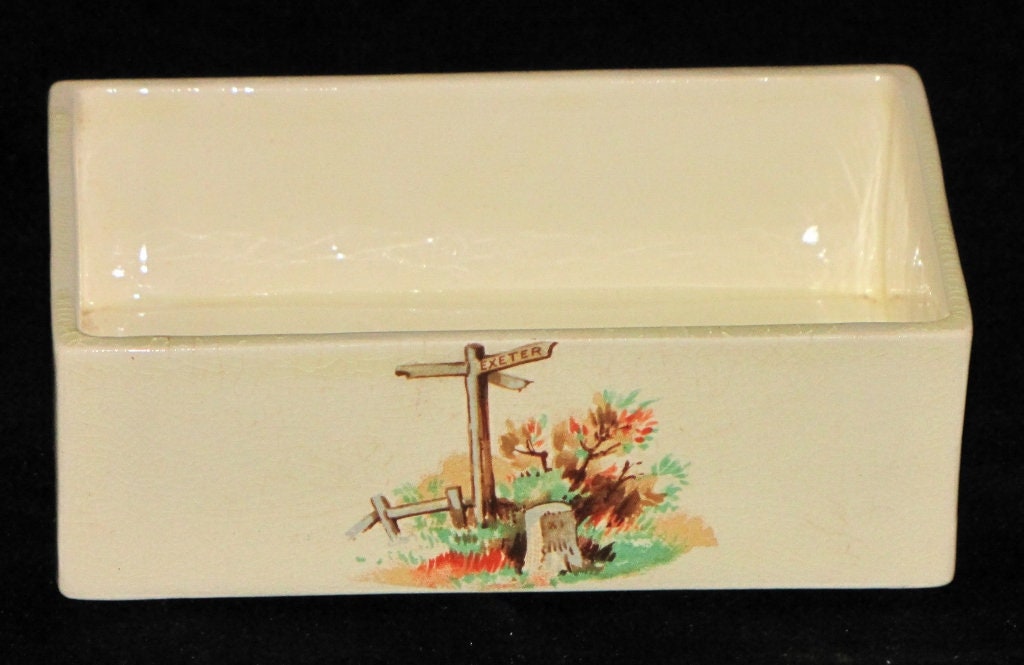 Lawrence Falcon Ware England Pottery Victorian Village Scene Trinket or ...