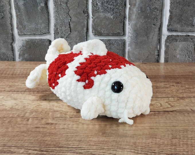 Handmade Chubby Koi Fish Crochet Plushie | Adorable Amigurumi Toy ...