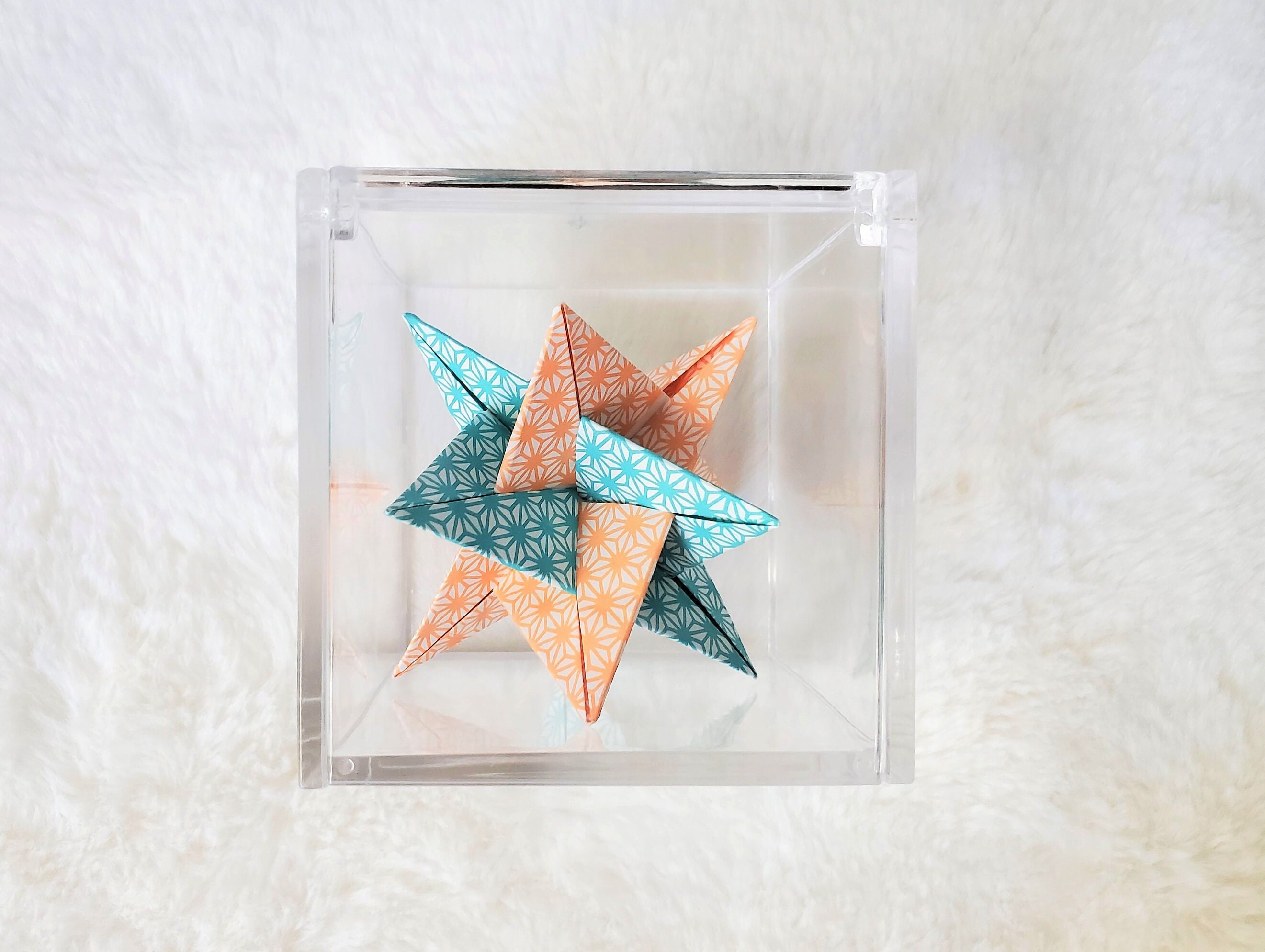 Patterned Modular Origami Figure 3D Star/triangle Kusudama - Etsy