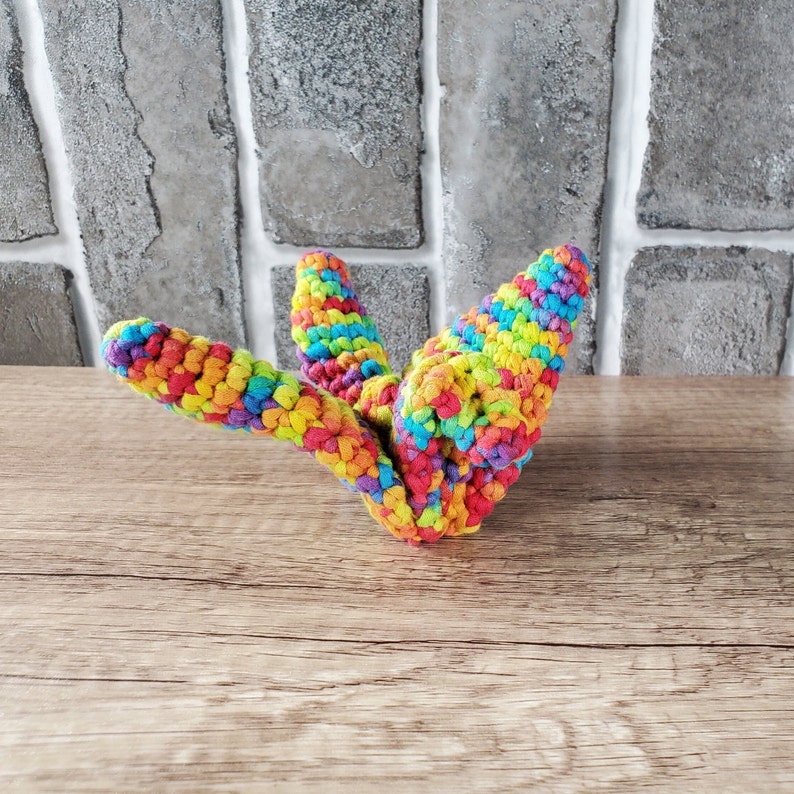 Handmade Multicolor Origami Crane Crochet Plushie Unique Decor Adorable ...