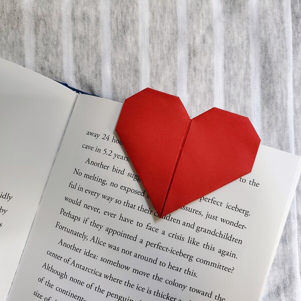 Heart Bookmark - Etsy