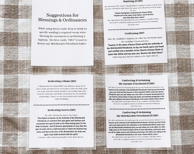 Priesthood Blessing Cards - Etsy