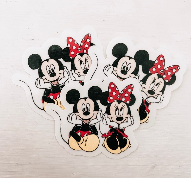 Mickey & Minnie Stickers - Etsy