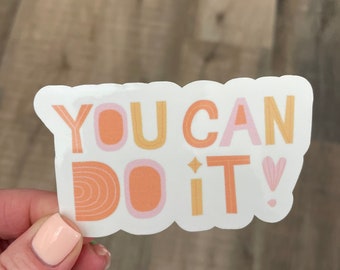 Sticker Motivational | You Can Do It | Scrapbook | Die-cut Sticker - Etsy