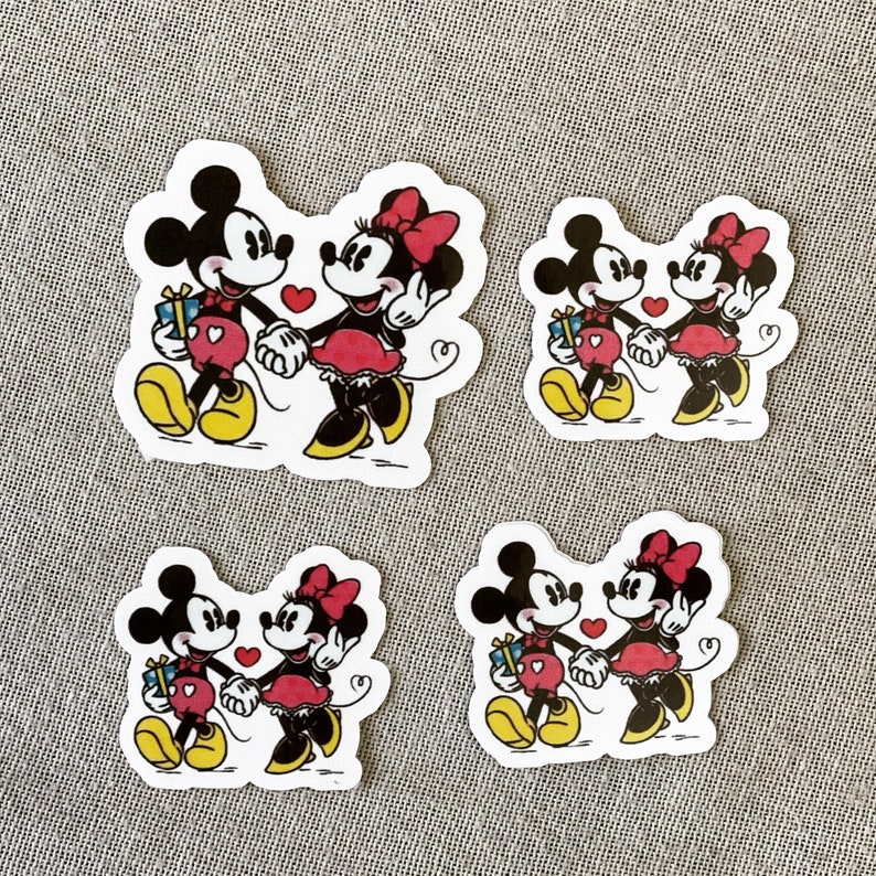 Mickey & Minnie Stickers - Etsy
