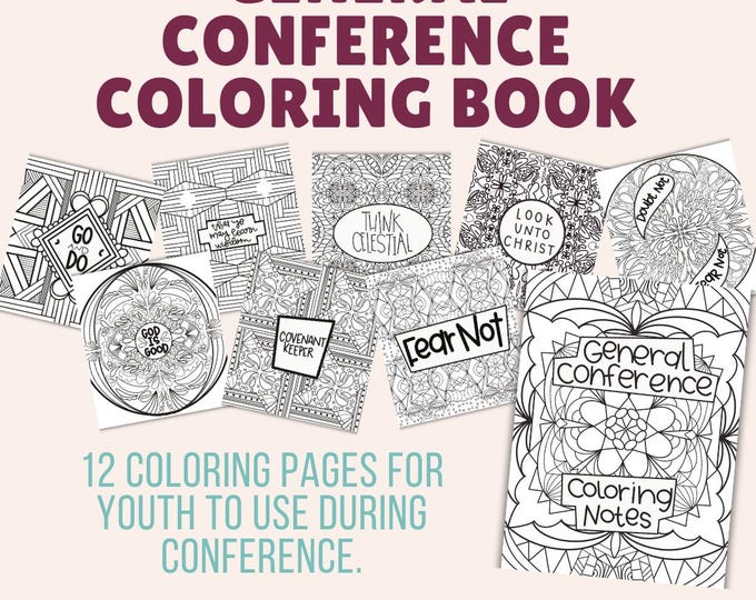 General Conference Youth Coloring Pages - Etsy