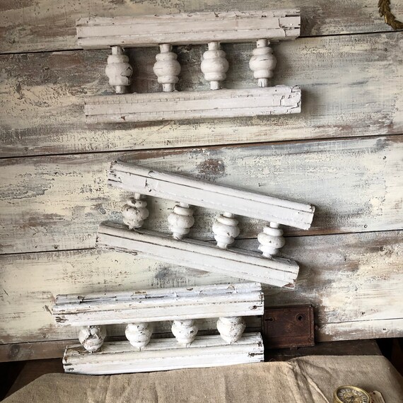 Antique Remnant Painted Spindles | Etsy