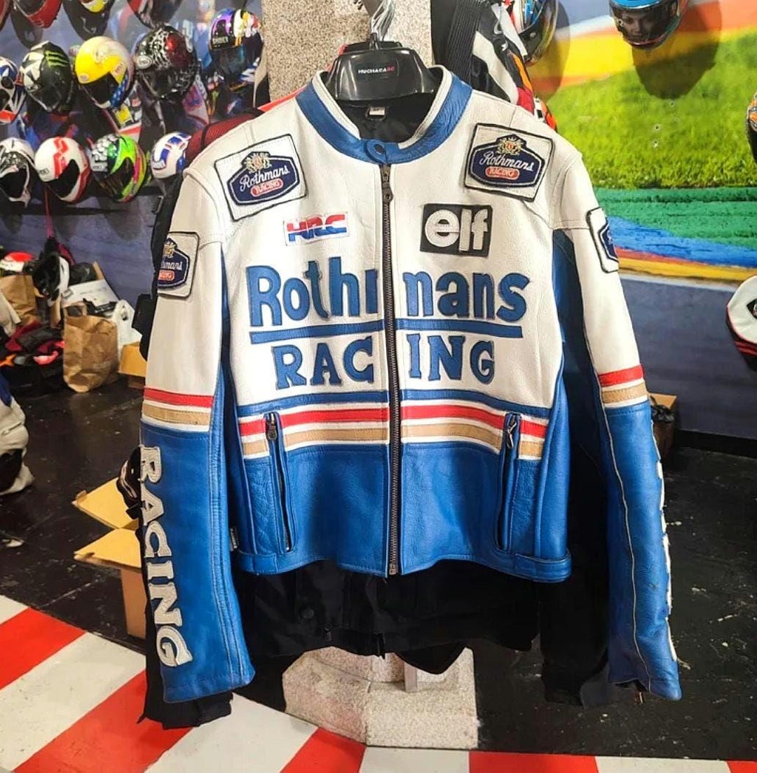 SECOND HAND Wonderful Rothmans Racing Edition Cowhide Jacket Medium ...