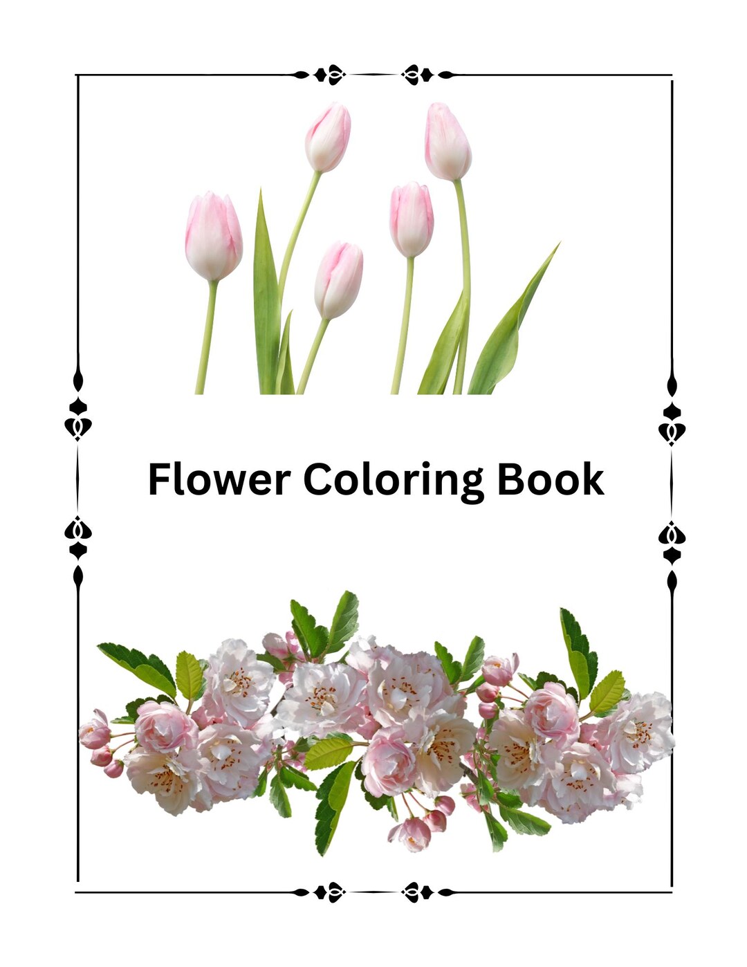 Flower Coloring Book - Etsy