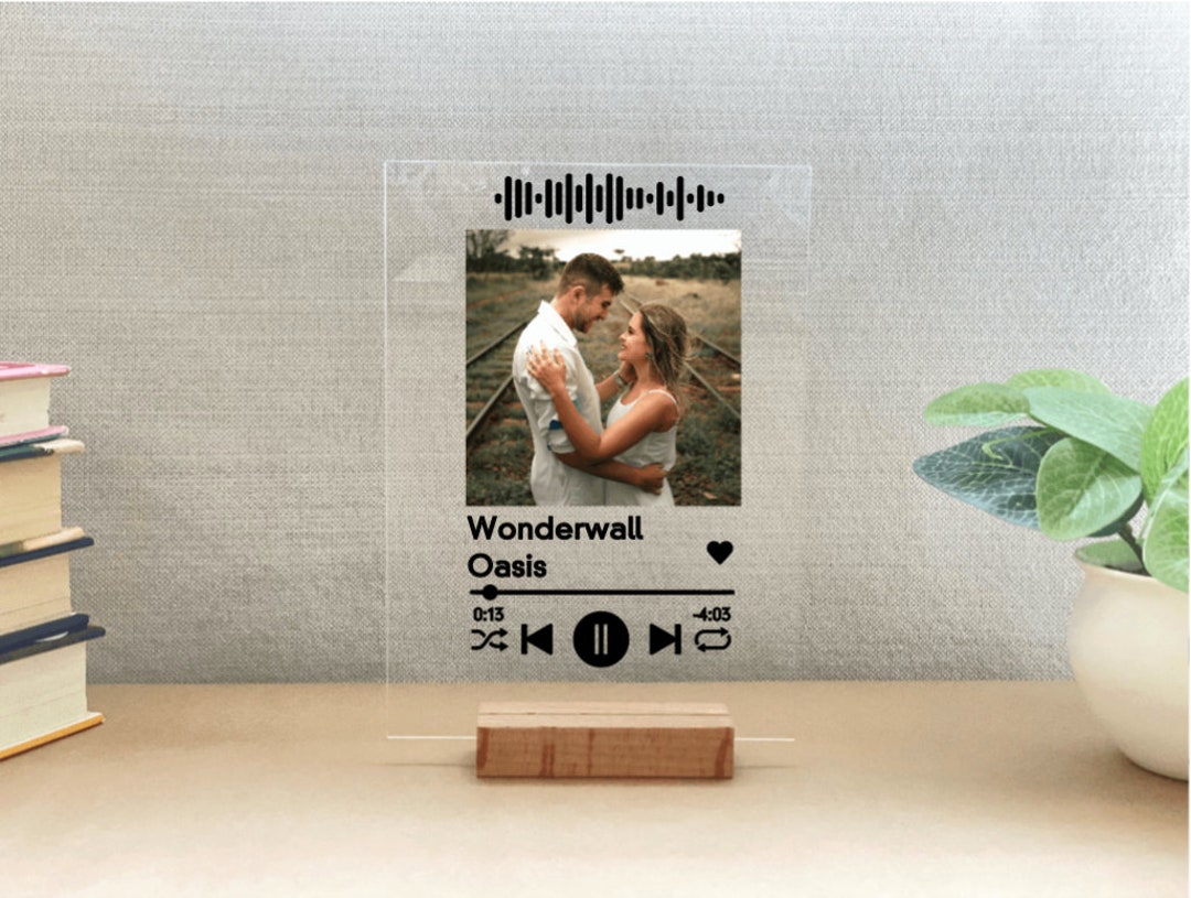 Music and Song Album Cover Plaque, Personalized Picture Frames Glass ...