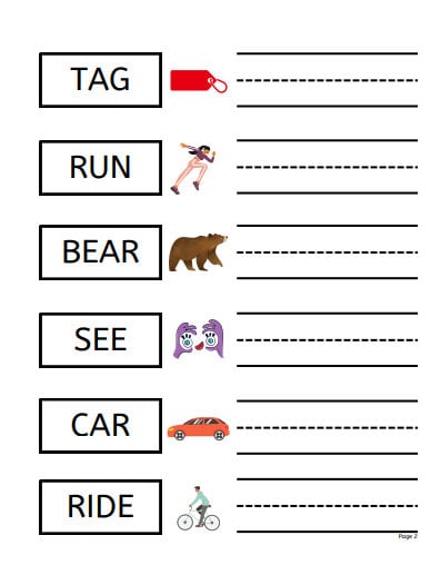 Kindergarten Writing Practice Worksheet Digital Print - Etsy