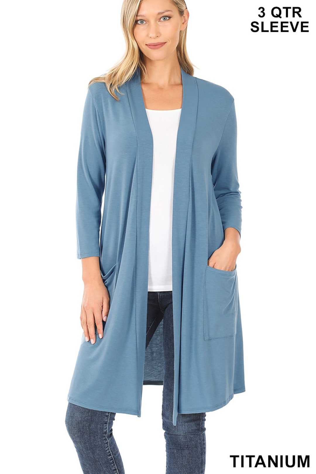 Spring Cardigan, 3/4 Sleeve Super Soft Cardigan, Light Weight, Dress It ...