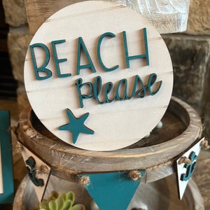 Beach Tiered Tray, Beach Please Tray Set, Stay Salty, Summer Decor, 3D ...