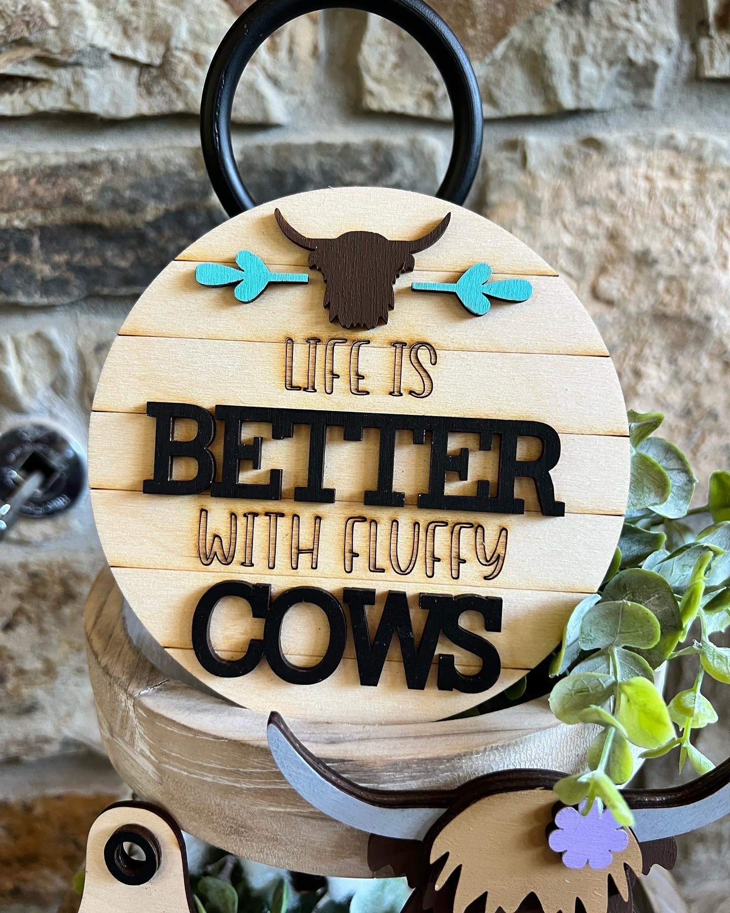 Highland Cow Tiered Tray Cow Farm Tray Set Highland Cow - Etsy